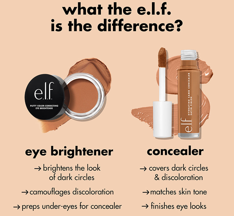 e.l.f. Cosmetics Putty Color Correcting Eye Brightener in Medium/Tan ...